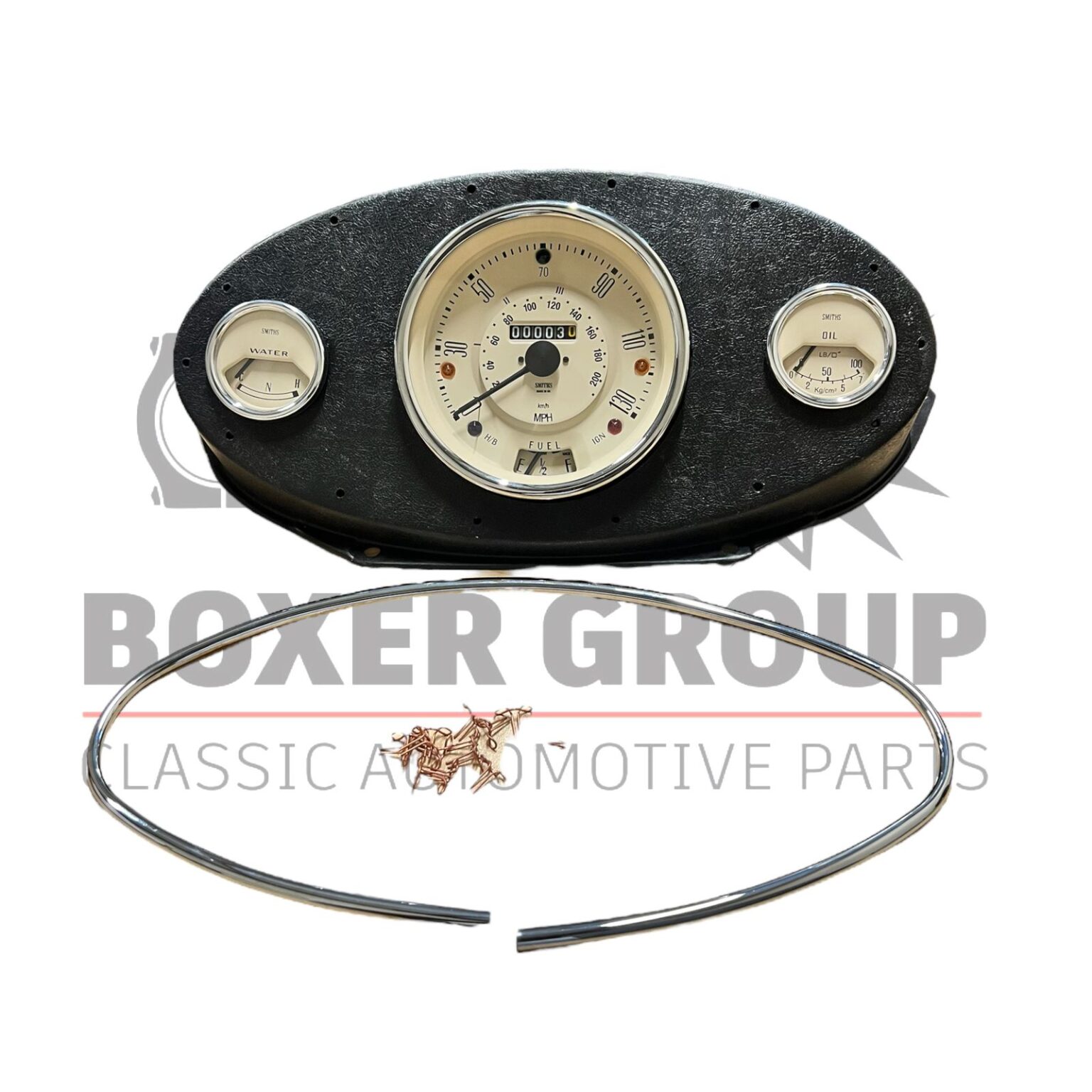 Cooper S 3 Clock Binnacle Set 130mph Magnolia - Boxer Group