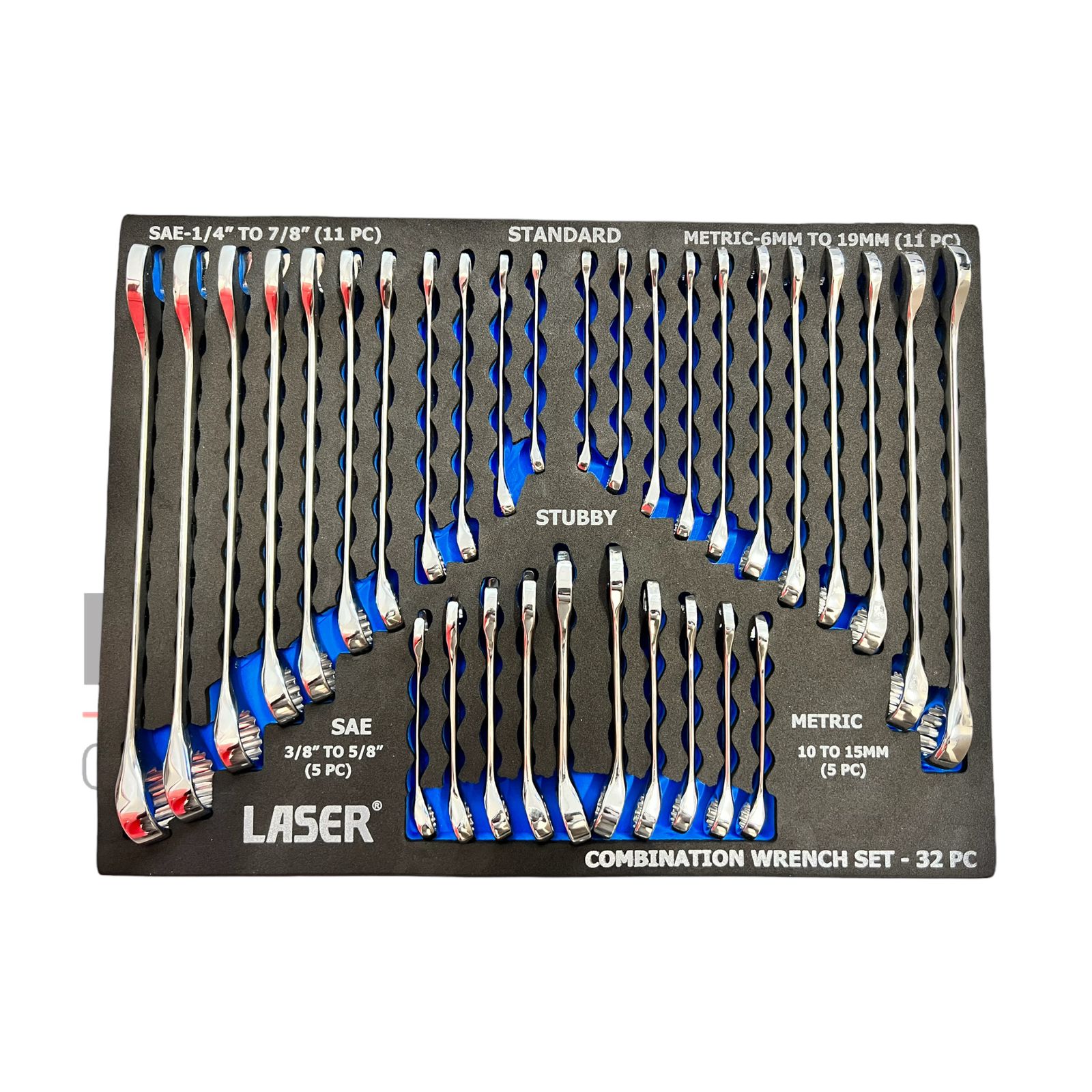 Af/Imperial & Metric Combination Spanner Set 32pc - Boxer Group