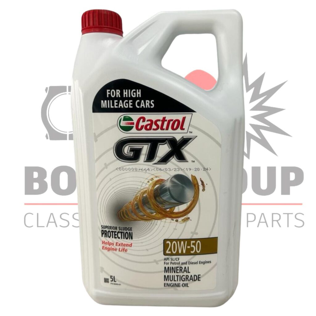 Castrol 5L GTX 20W-50 Motor Oil - High Mileage - Boxer Group