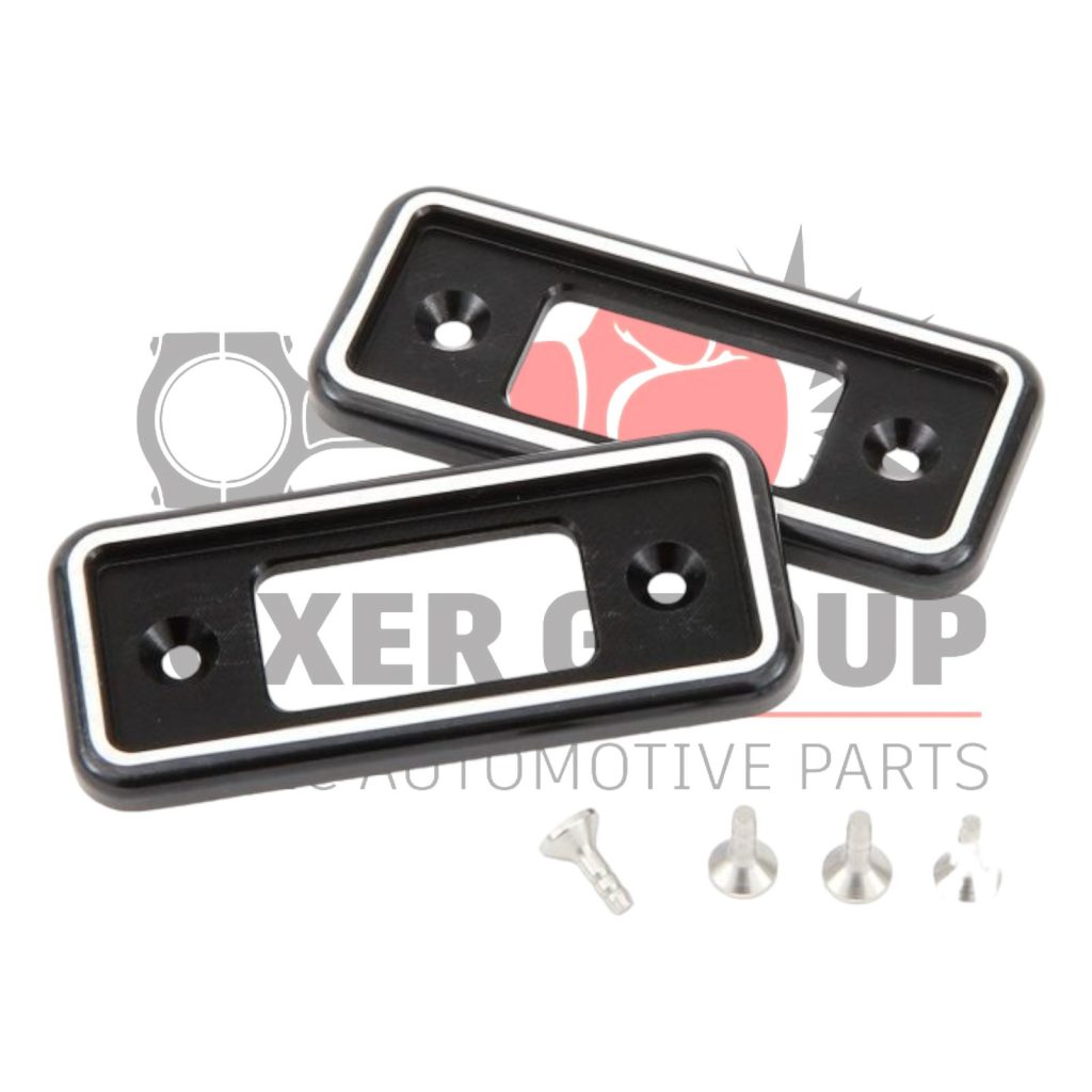 Cooper Alloy Billet Door Lock Covers - Black - Boxer Group