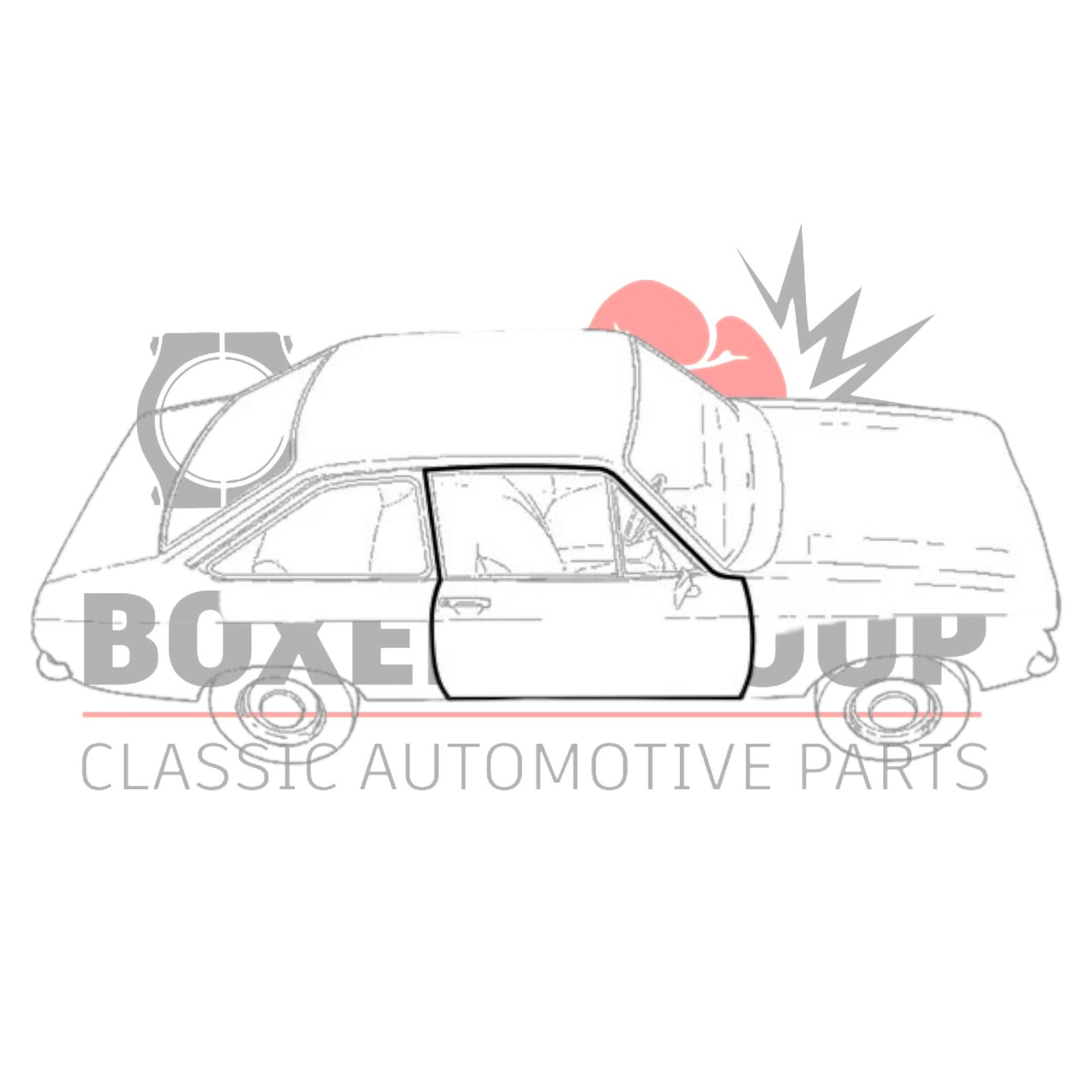 New For Ford Escort Mk2 Door Inner Seal Surround Rubber Replacement ...