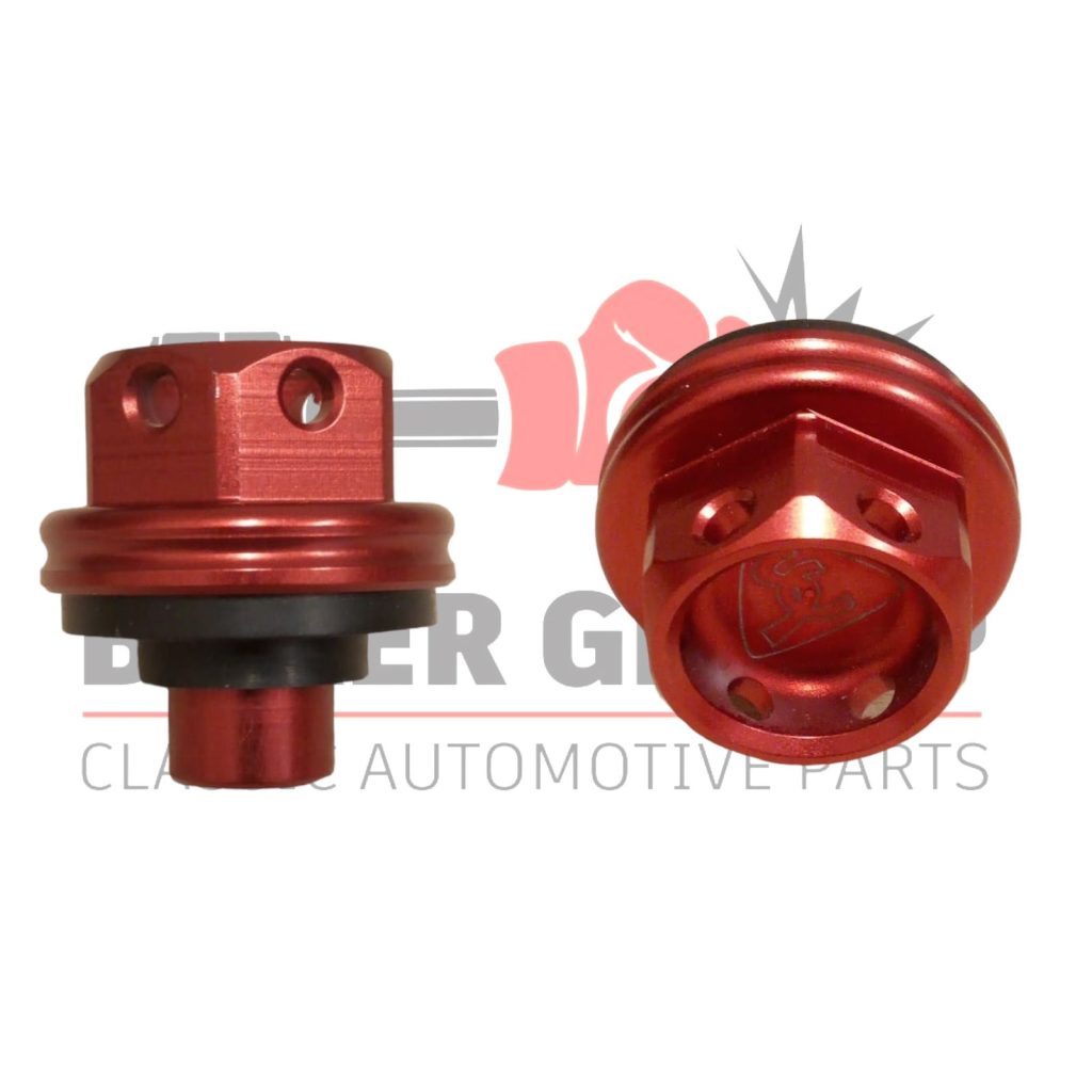 ROCKER COVER NUT - PAIR FOR ROCKER COVERS (RED) - SHORT - Boxer Group