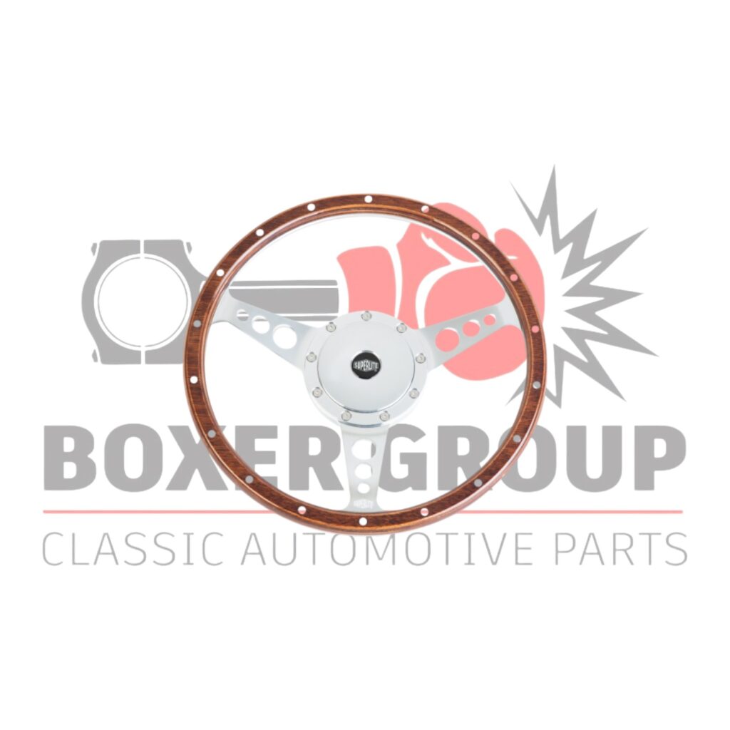 13″ SUPERLITE® Dark Woodrim Steering Wheel – 3 Spoke – Polish Dished ...